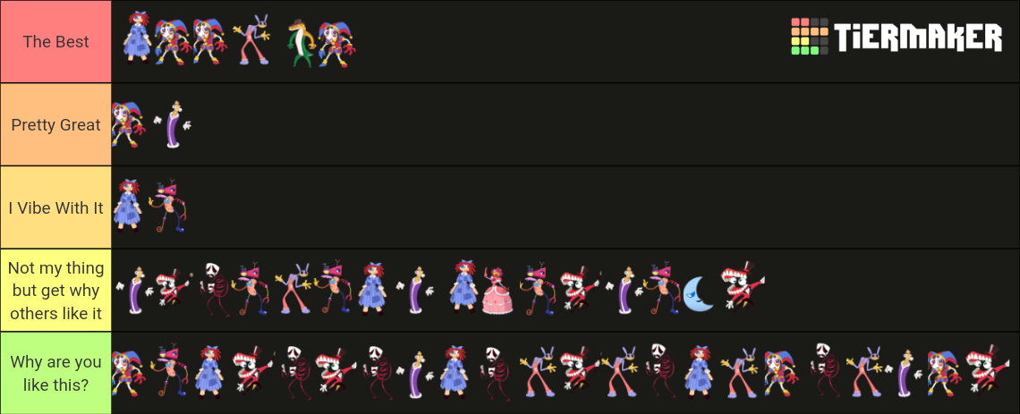 The Amazing Digital Circus Ships Tier List (Community Rankings) - TierMaker
