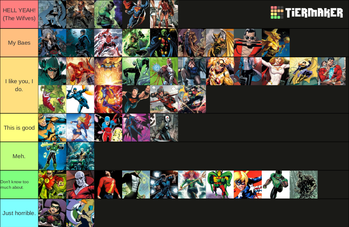 DC Comics Heroes Tier List (Community Rankings) - TierMaker