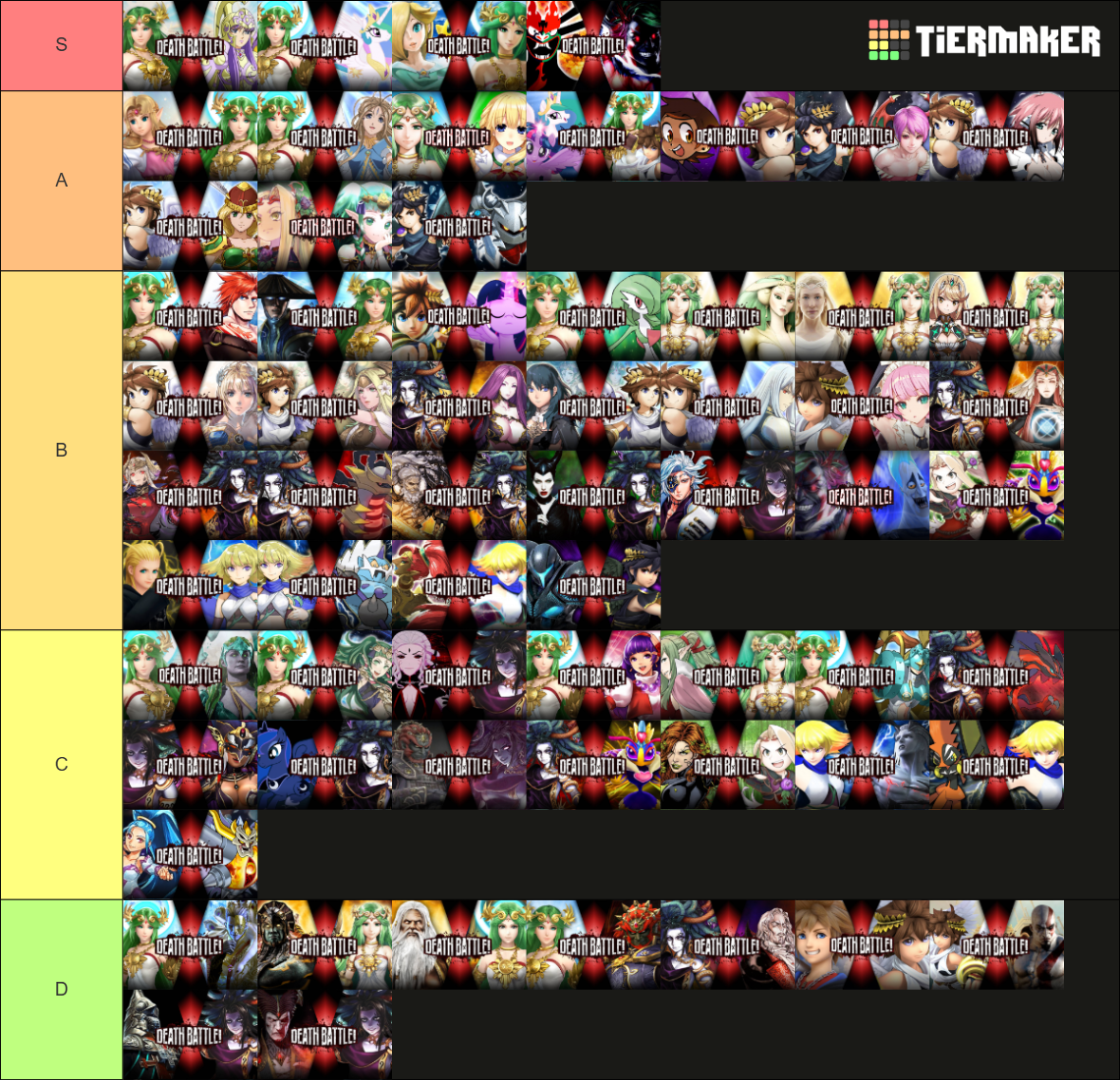 Kid Icarus Death Battle Matchups Tier List (Community Rankings) - TierMaker