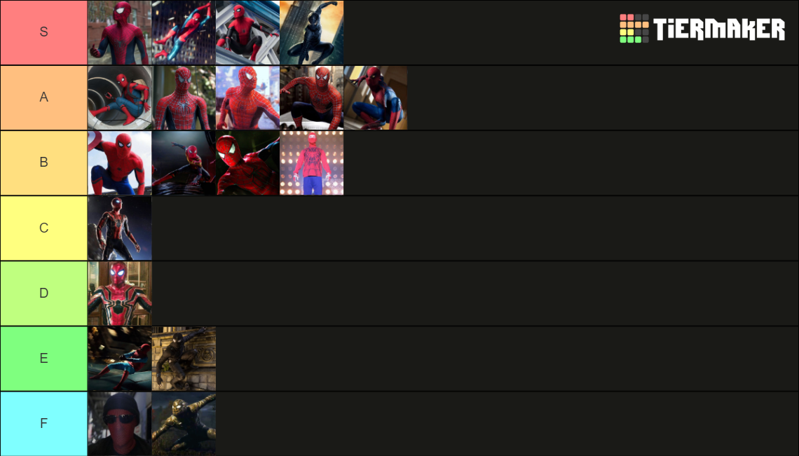 Spider-Man ALL Live-Action Movie Suits Tier List (Community Rankings ...
