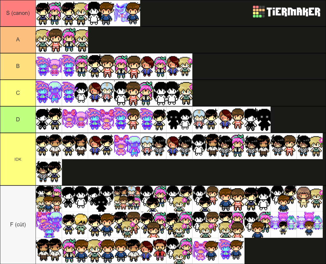 All OMORI ships (69 total) Tier List (Community Rankings) - TierMaker