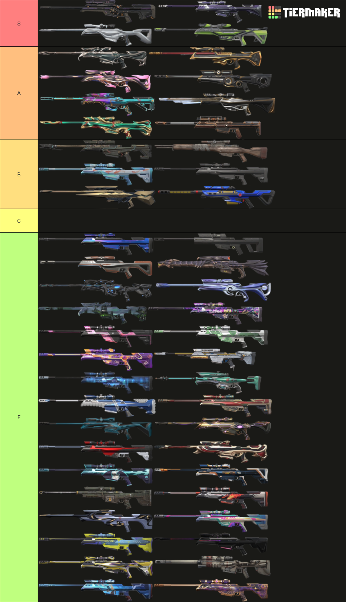 Valorant Operator Skins (March 2025) Tier List (Community Rankings ...