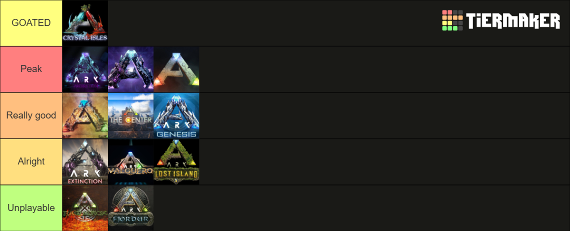 All Ark maps (ASE and ASA) Tier List (Community Rankings) - TierMaker
