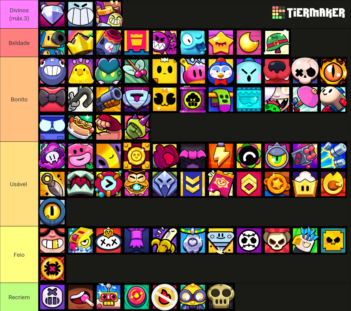 All Mastery Profile Icons of All Brawlers in Brawl Stars Tier List ...