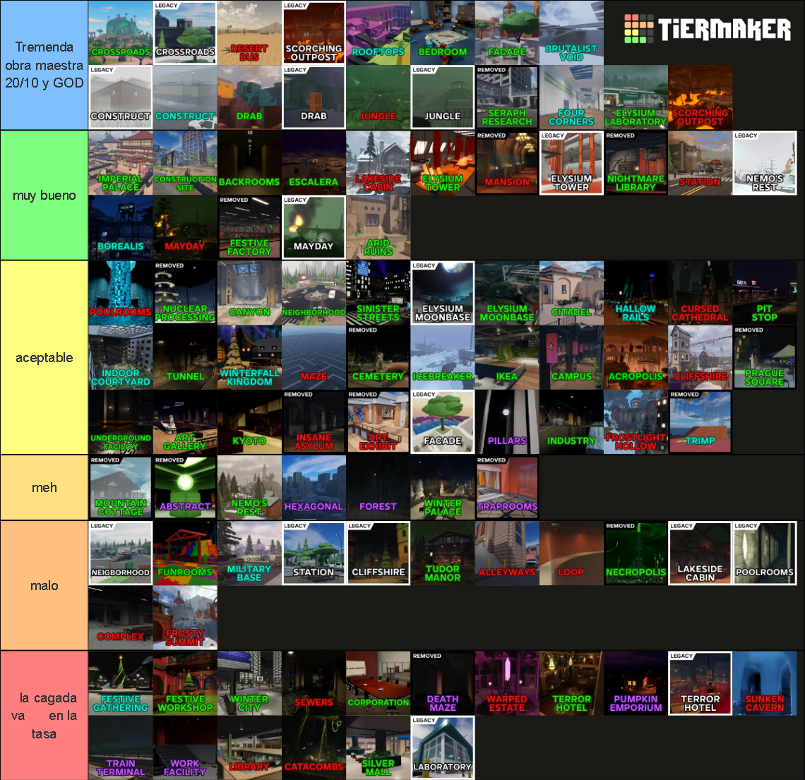 Evade - All Maps (Apr 2025) Tier List (Community Rankings) - TierMaker