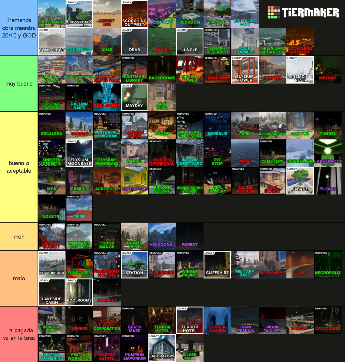 Evade - All Maps (Apr 2025) Tier List (Community Rankings) - TierMaker