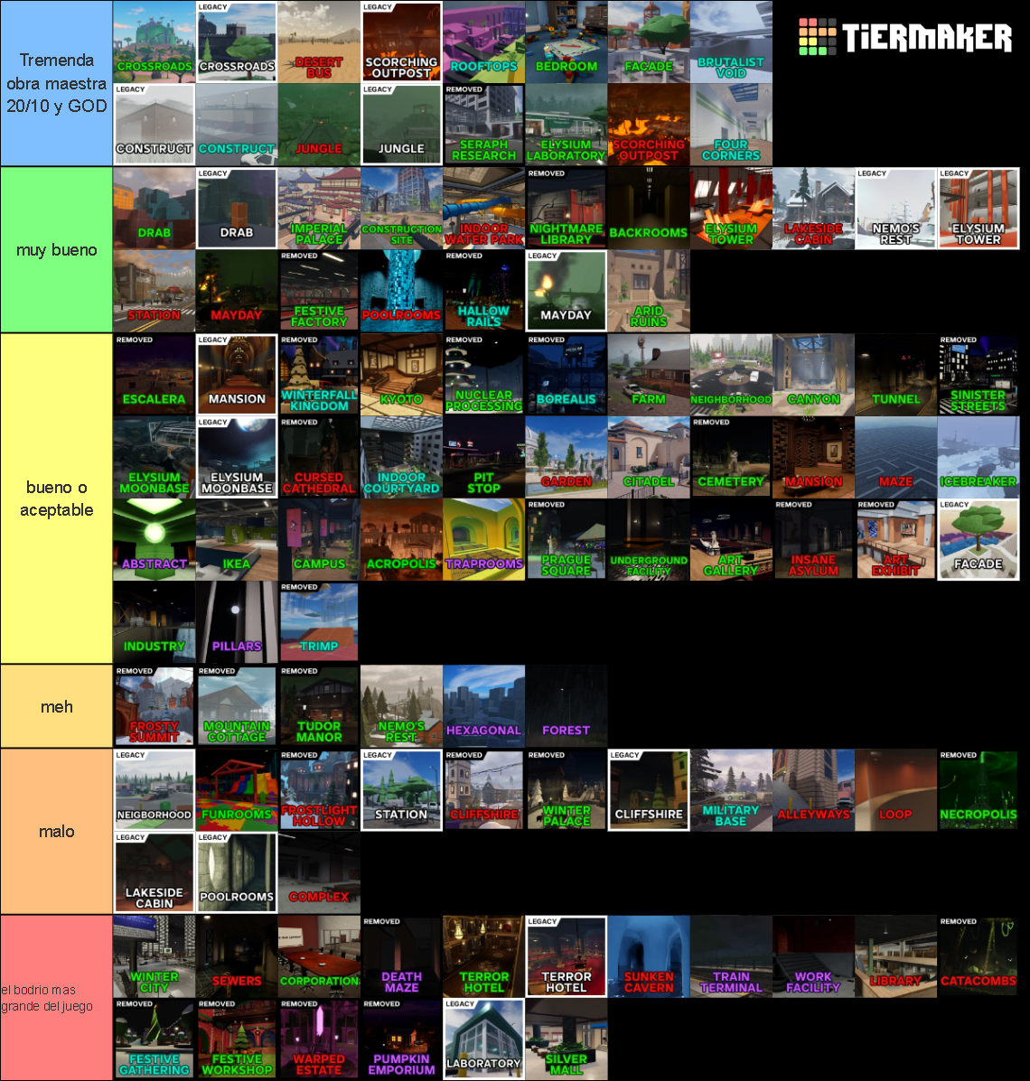 Evade - All Maps (May 2025) Tier List (Community Rankings) - TierMaker