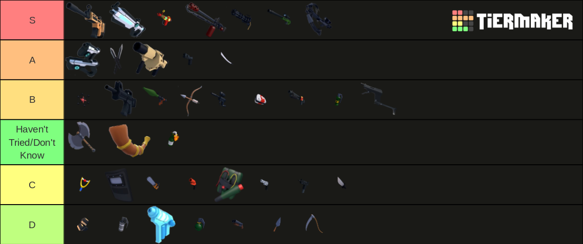 Roblox Rivals Weapons Ranked Tier List (Community Rankings) - TierMaker