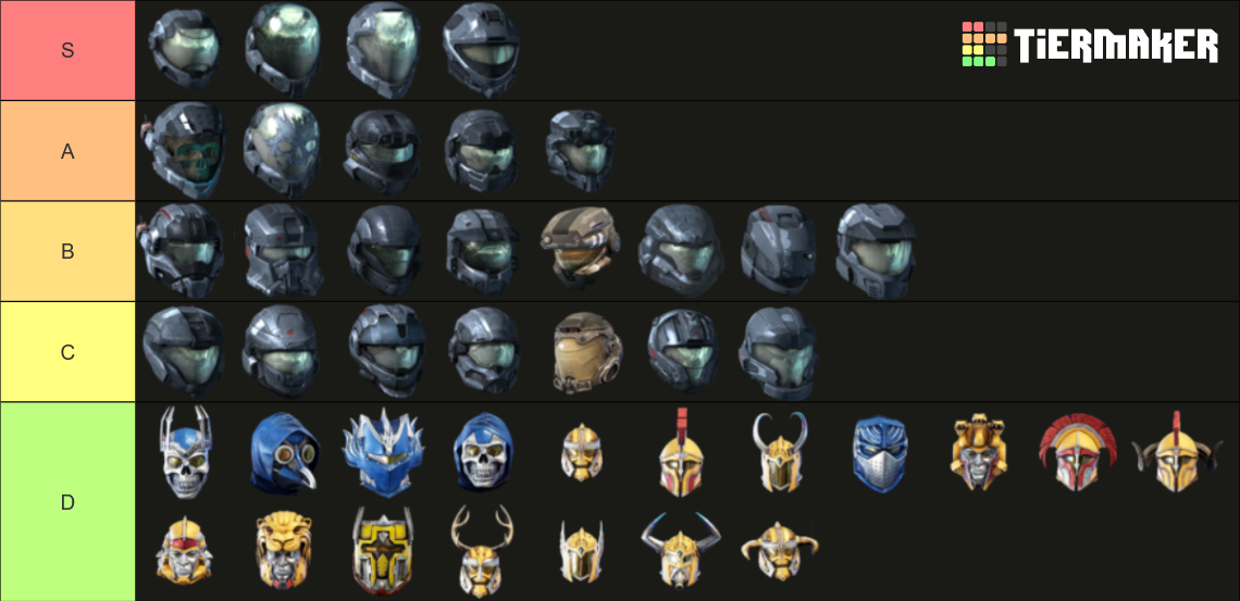Halo Reach Helmet Tier (MCC) Tier List (Community Rankings) - TierMaker