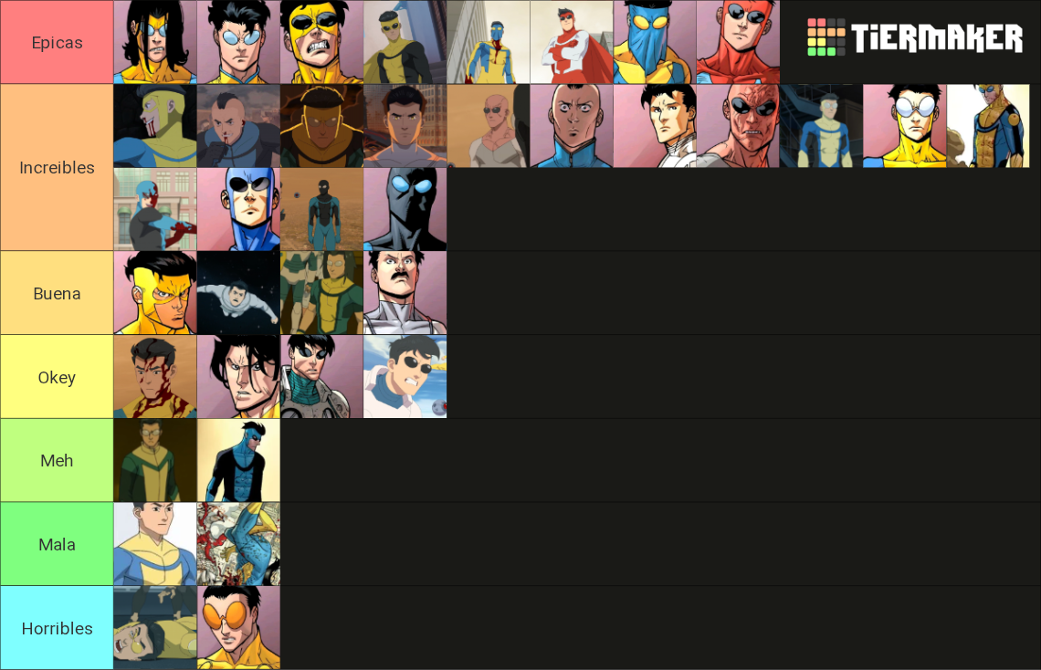 Invincible variants Tier List (Community Rankings) - TierMaker