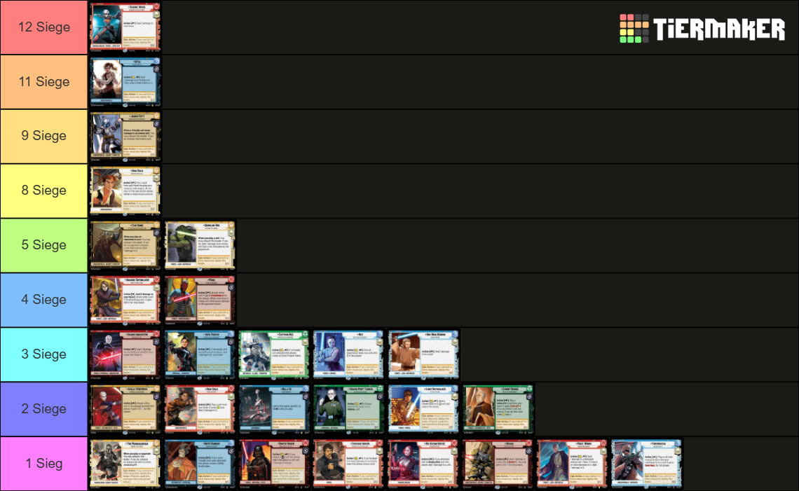 Star Wars Unlimited SWU Leaders Tier List (Community Rankings) - TierMaker