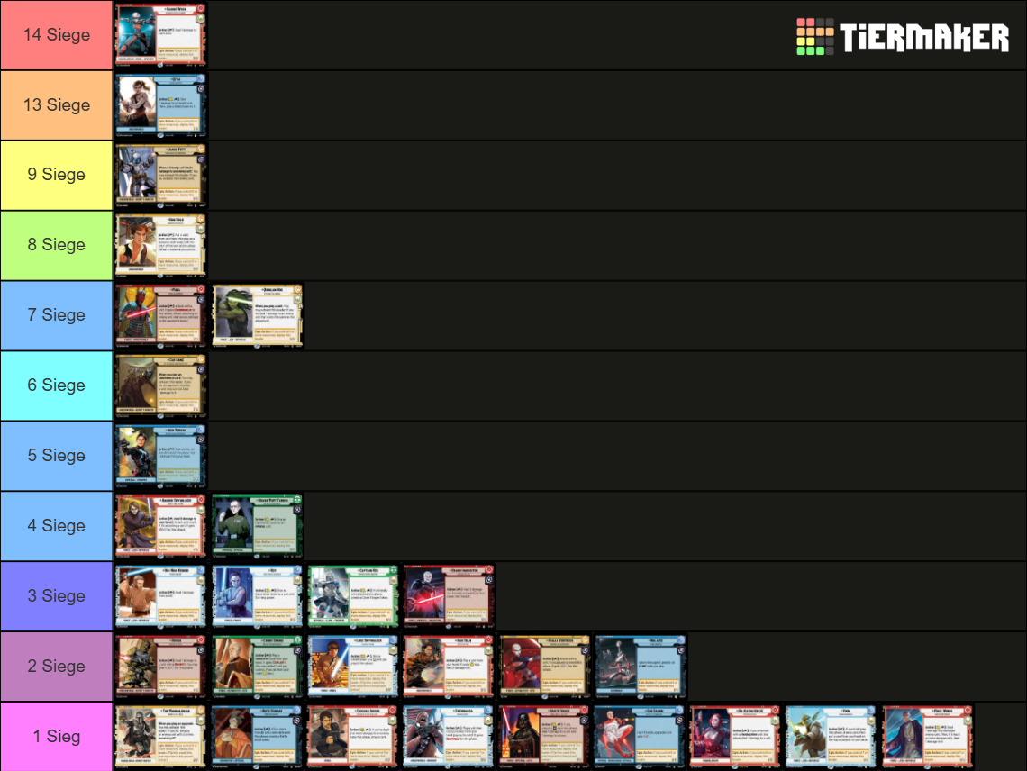 Star Wars Unlimited SWU Leaders Tier List (Community Rankings) - TierMaker