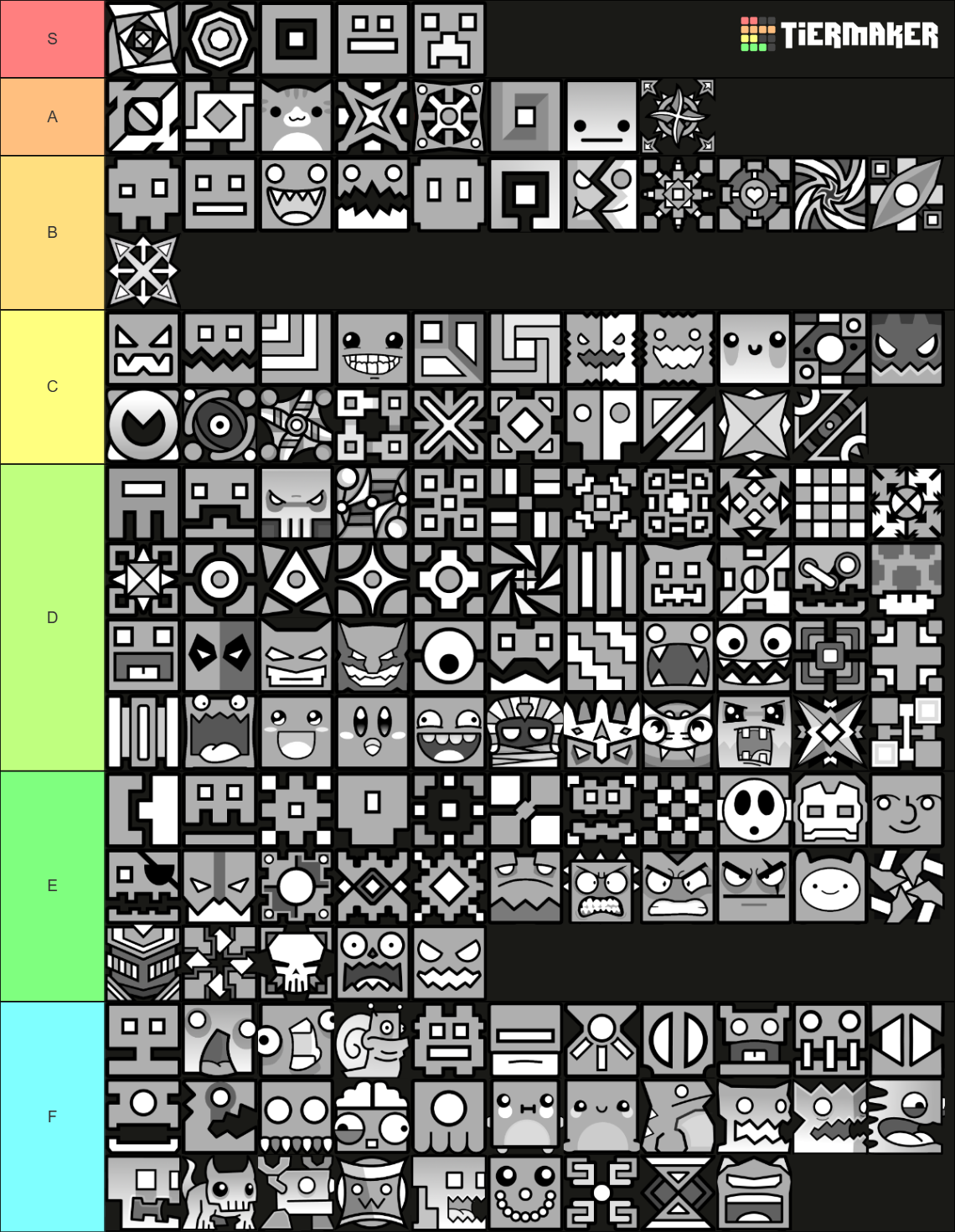 Geometry Dash Cubes Tier List (Community Rankings) - TierMaker