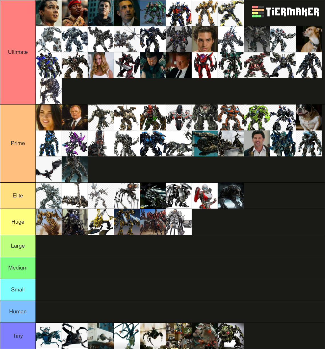 Transformers Characters Tier List (Community Rankings) - TierMaker