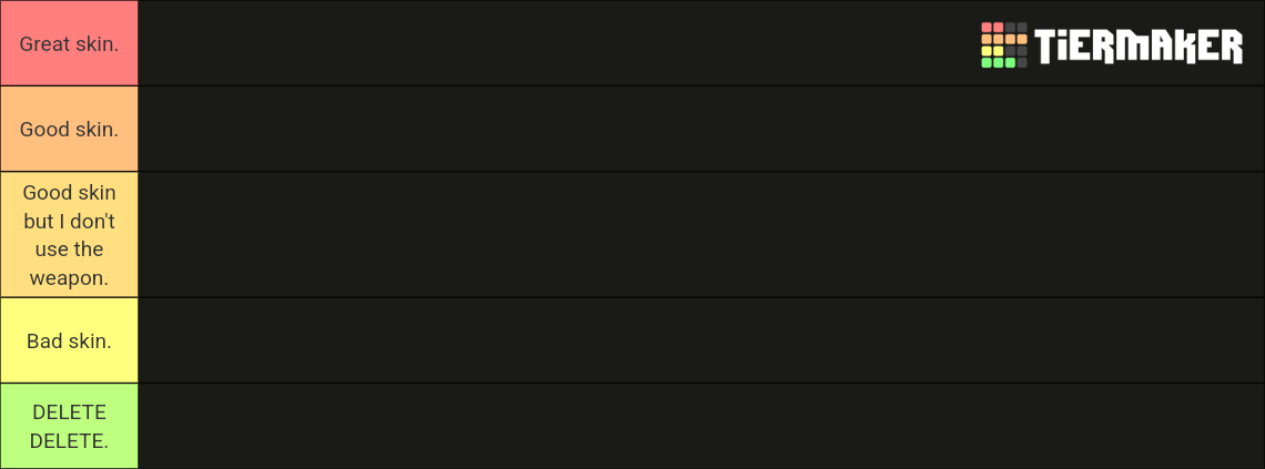 Roblox rivals skins (ALL SKINS) Tier List (Community Rankings) - TierMaker