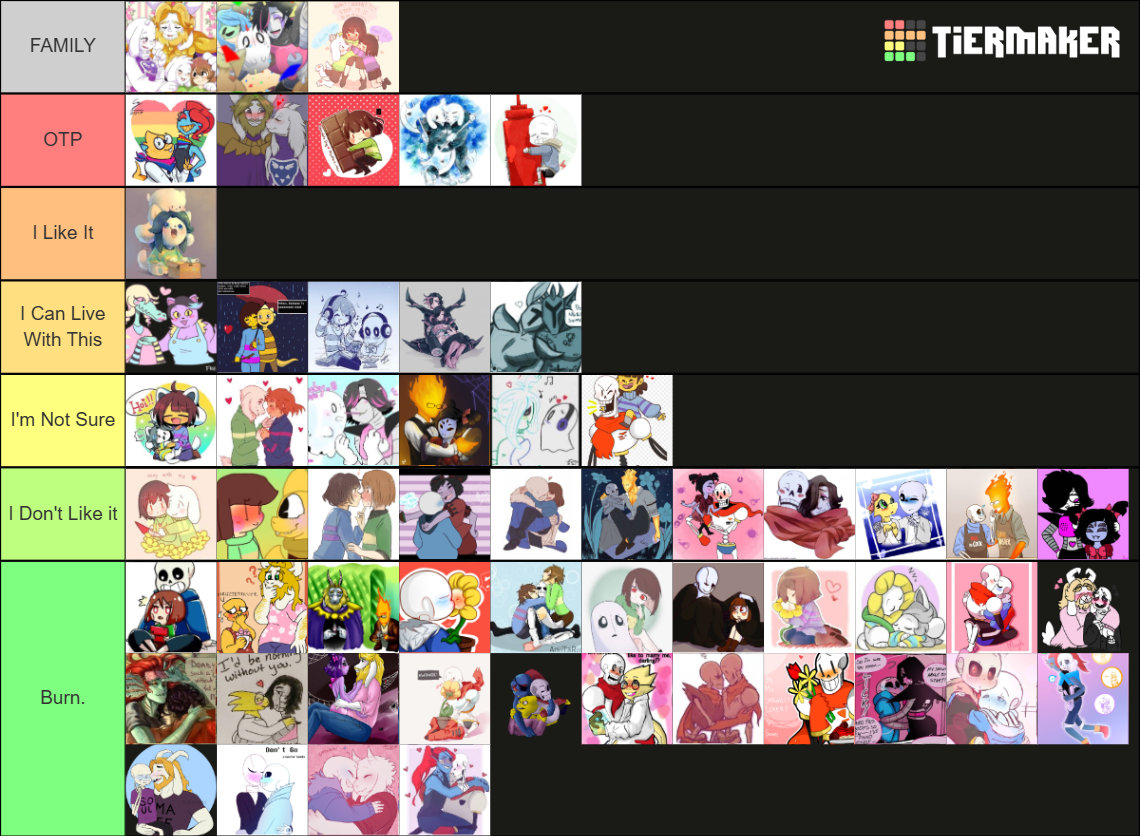 Rate All Undertale Ships (No Aus) Tier List (Community Rankings ...