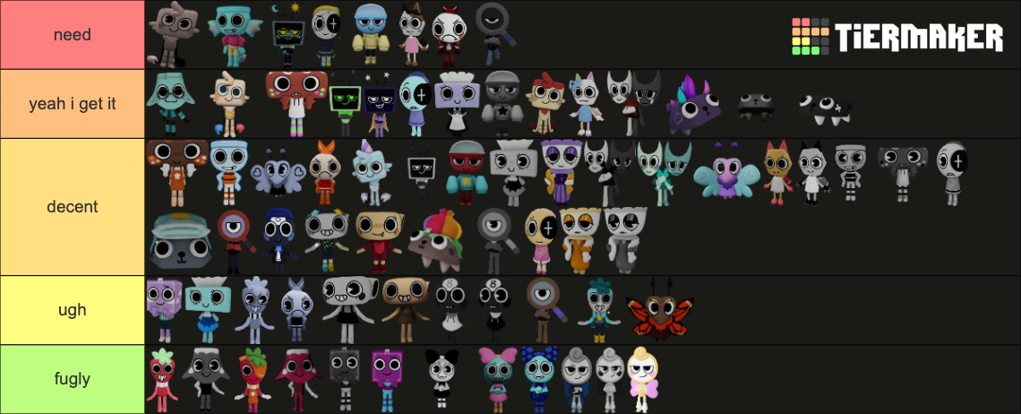 Dandys world Skins (ALL SKINS) Tier List (Community Rankings) - TierMaker