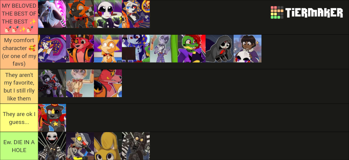 The Eclipse and Puppet Show Tier List (Community Rankings) - TierMaker