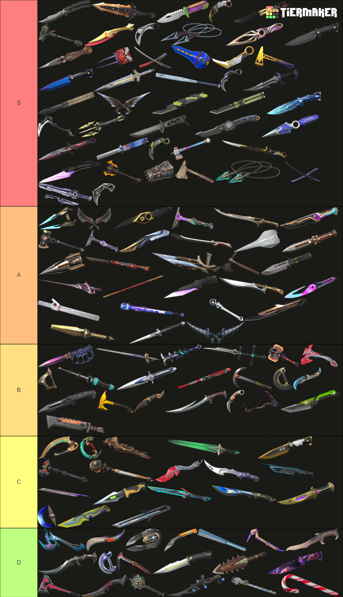 Valorant Melee / Knife Skins (March 2025) Tier List (Community Rankings ...