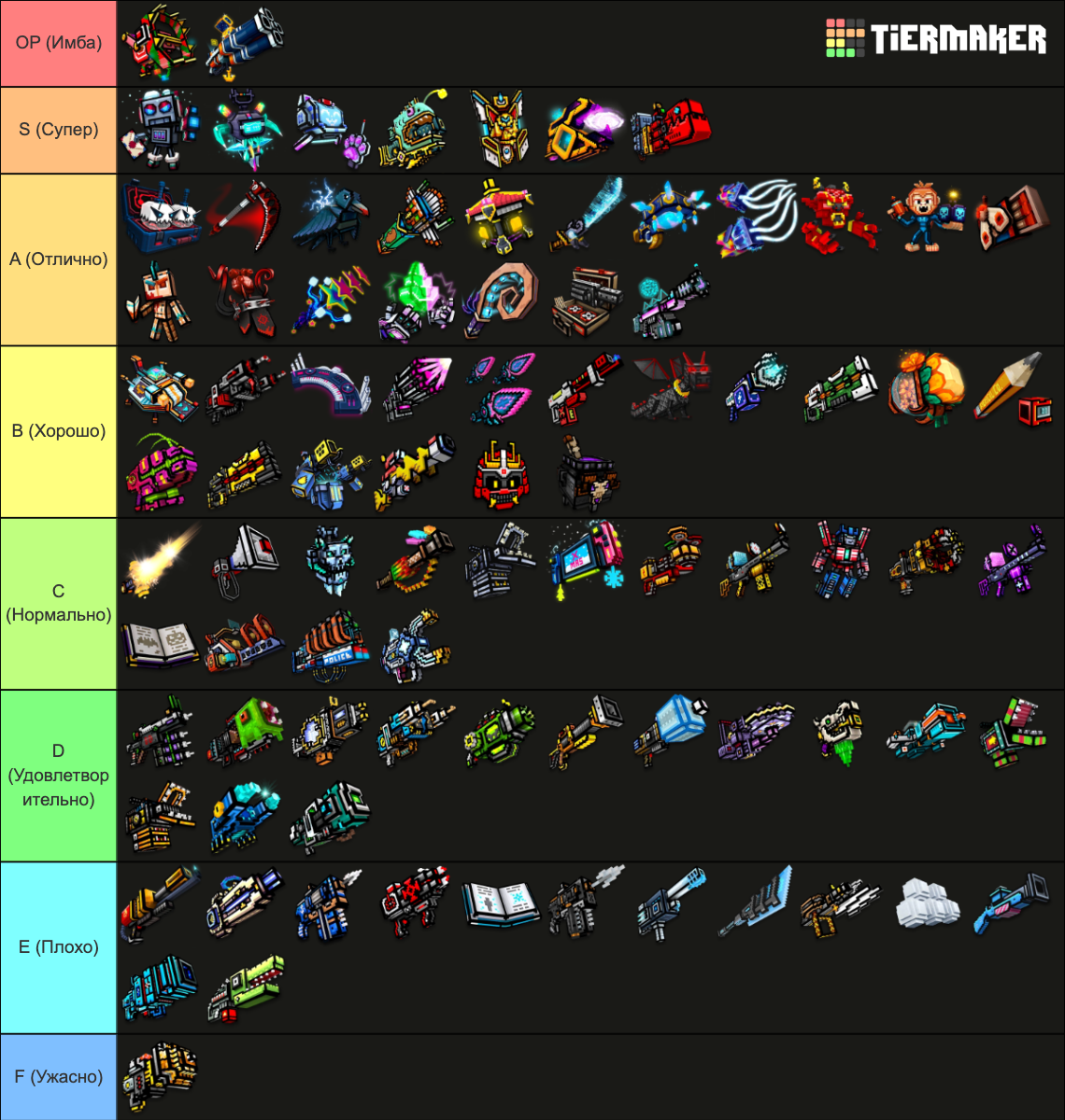 PG3D Special Weapons 2025 Tier List (Community Rankings) - TierMaker