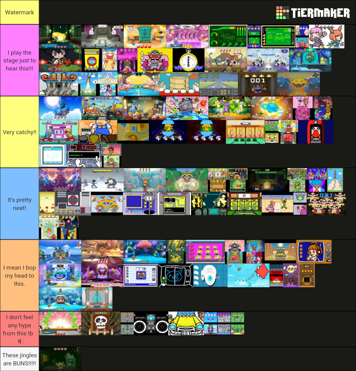 WarioWare Jingles Tier List (Community Rankings) - TierMaker