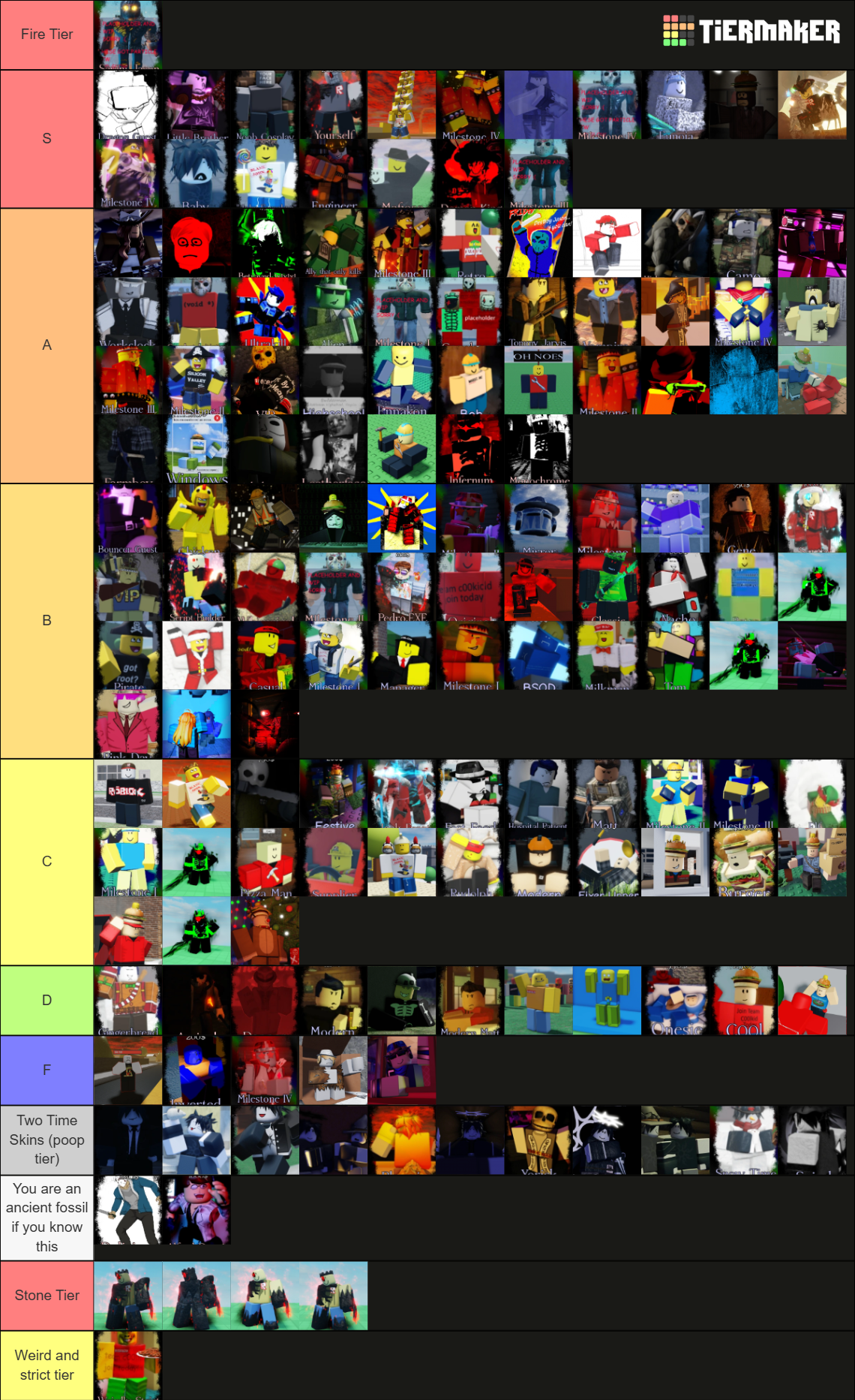 Forsaken (Roblox) Skin Tier List (Community Rankings) - TierMaker