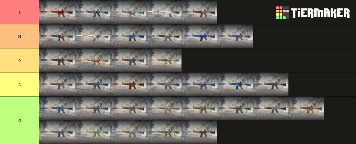 Counter-Strike 2 (CS2): All M4A1-S Skins (Feb 2024) Tier List ...