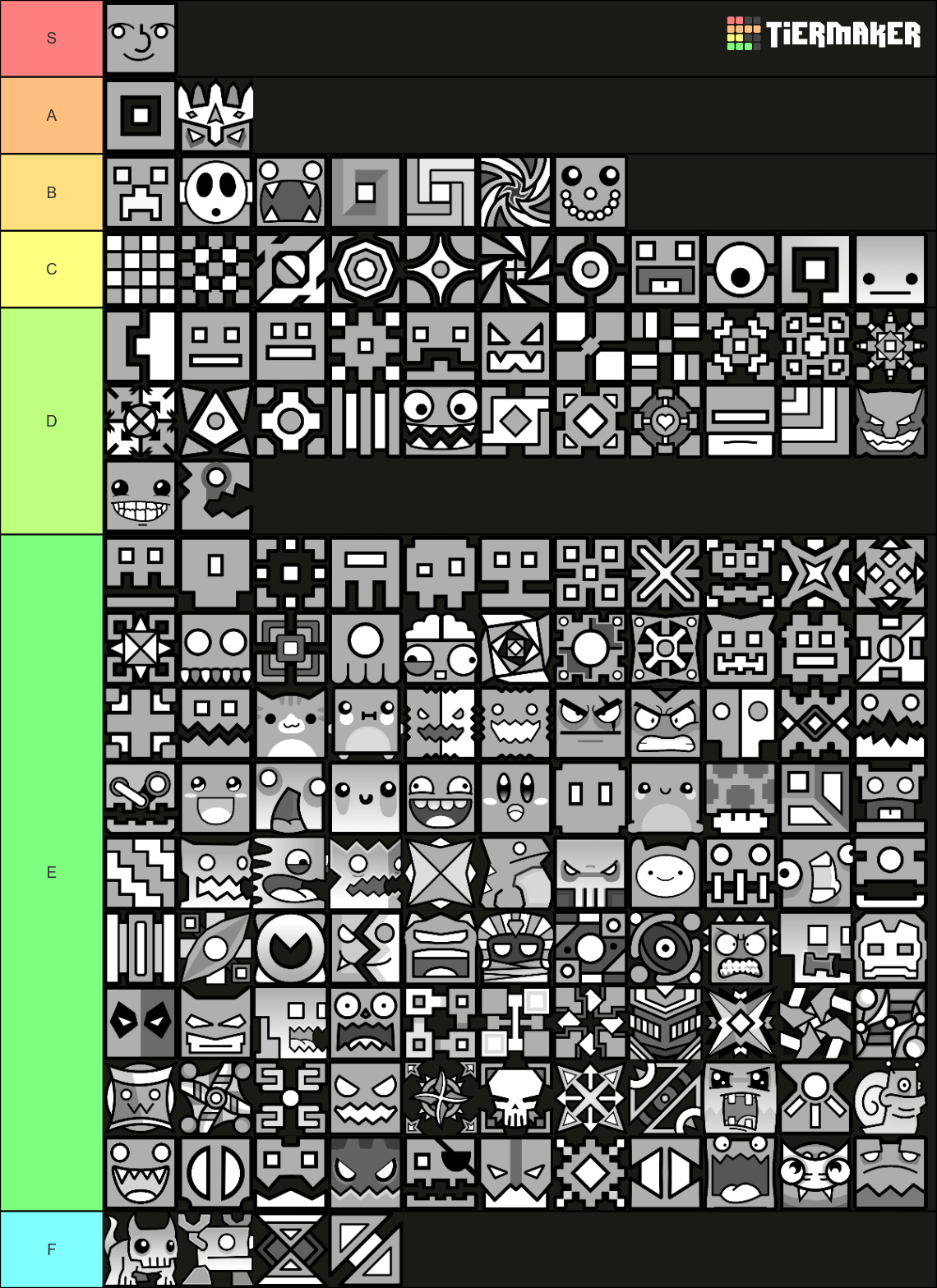 Geometry Dash Cubes Tier List (Community Rankings) - TierMaker
