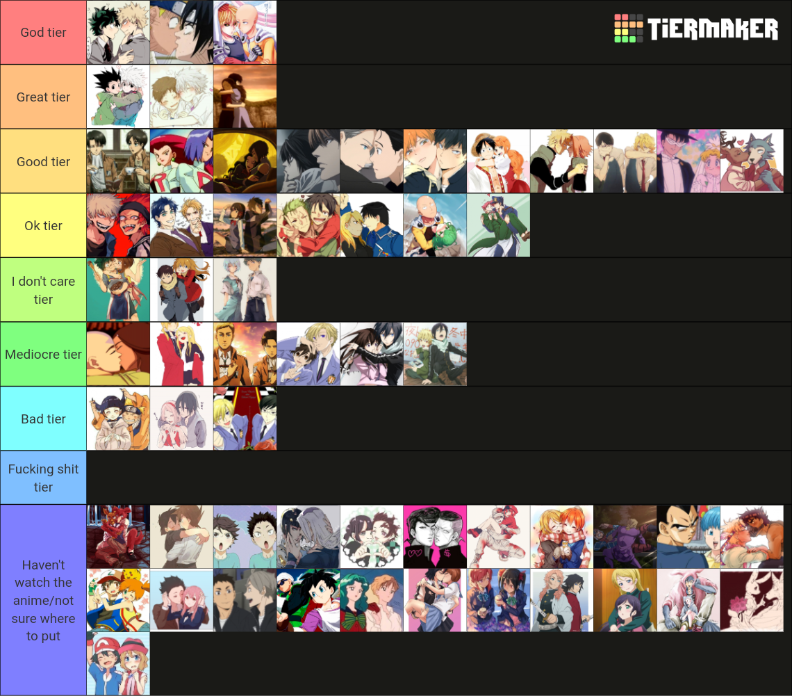 Anime ships Tier List (Community Rankings) - TierMaker