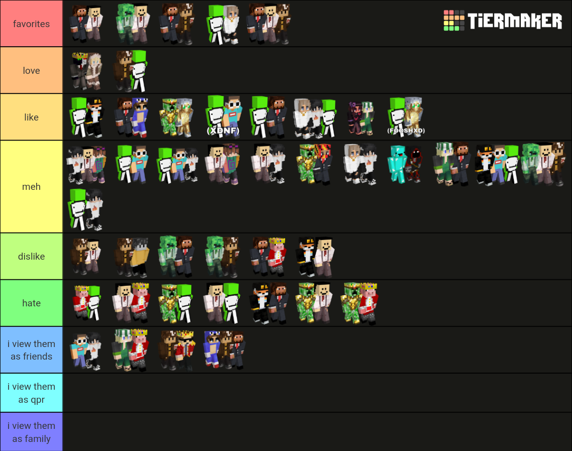 Ultimate Dream SMP Ships Tier List (Community Rankings) - TierMaker