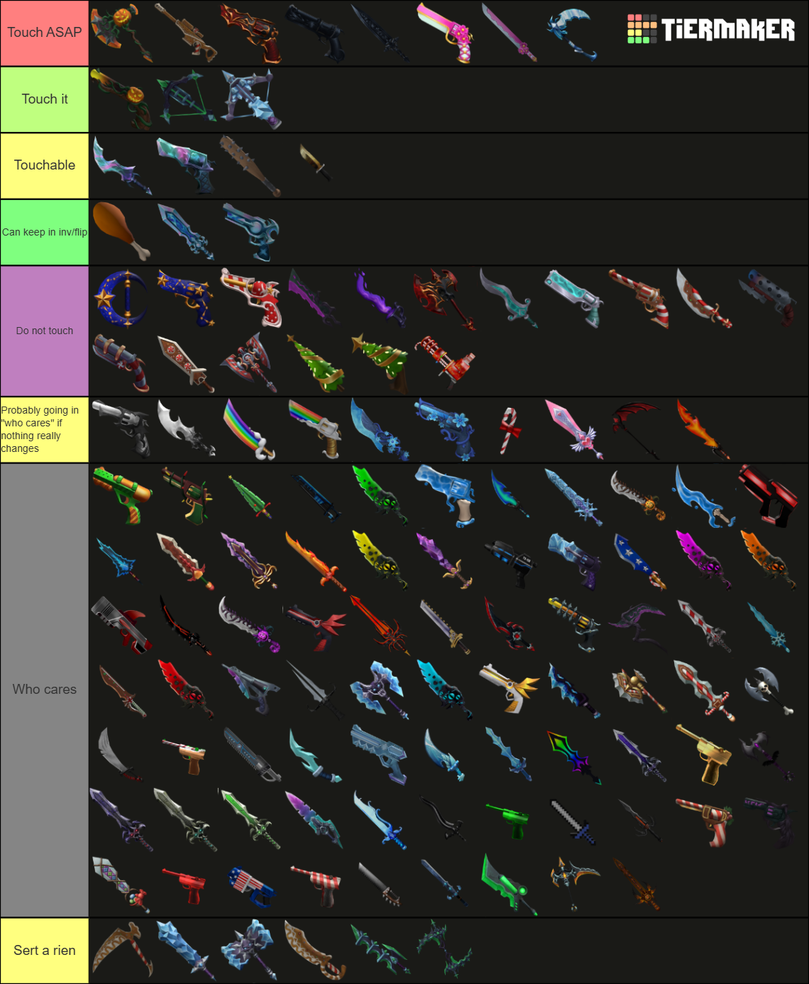 MM2 Godly/Ancients Tier List (Community Rankings) - TierMaker