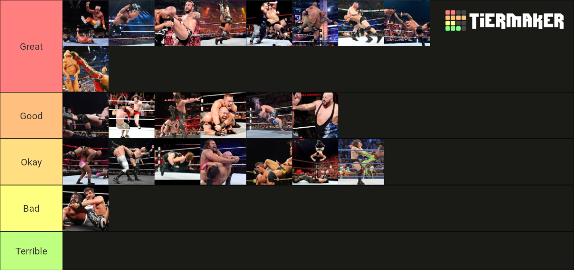 WWE Finishers Tier List (Community Rankings) - TierMaker