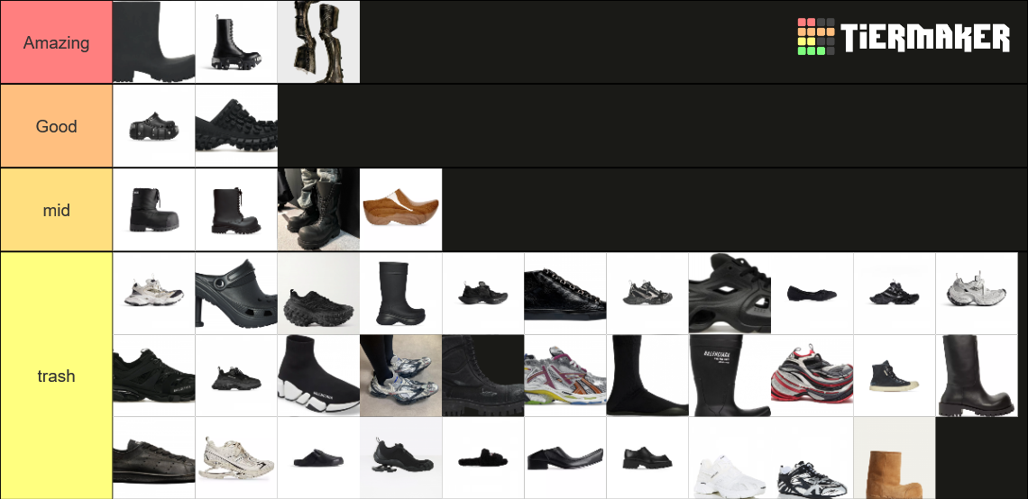 Balenciaga Shoes Tier List (Community Rankings) - TierMaker