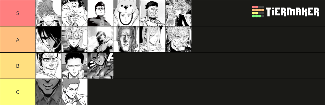 S class One Punch Man Tier List (Community Rankings) - TierMaker
