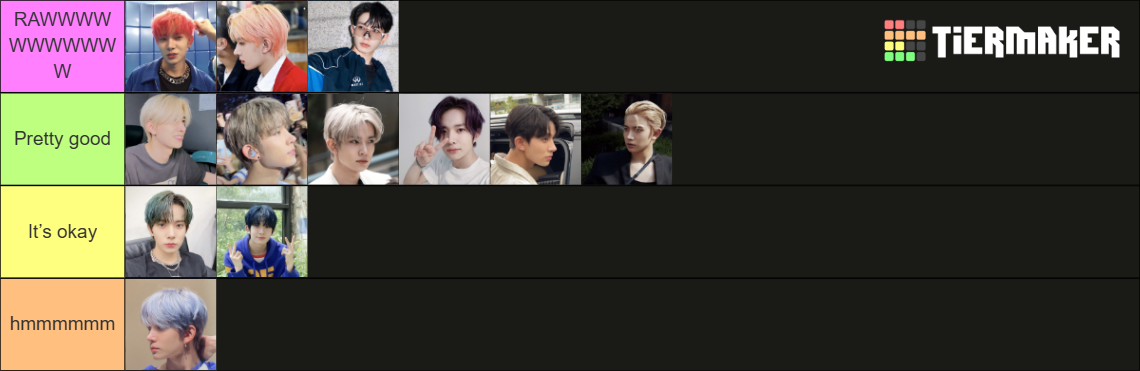Ranking Enhypen members hair colors: Heeseung Tier List (Community ...