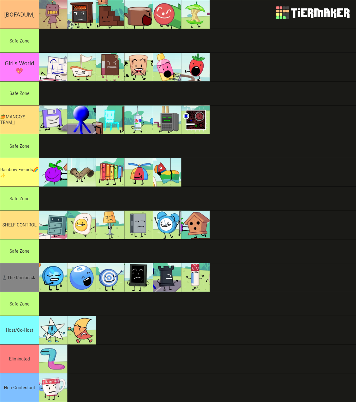 WOAS' CHARACTERS TIER LIST!! Tier List (Community Rankings) - TierMaker