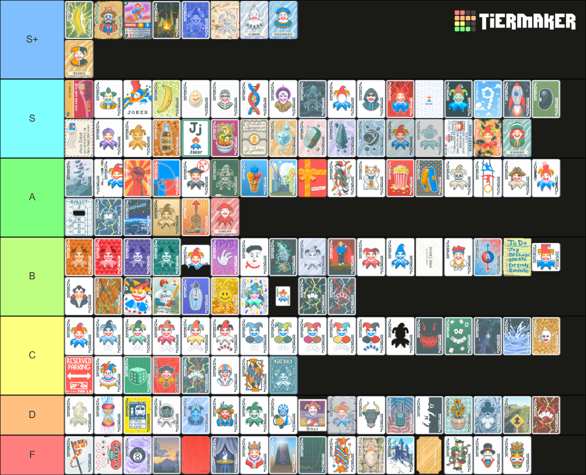 Balatro Joker (version 1.0.1f) Tier List (Community Rankings) - TierMaker