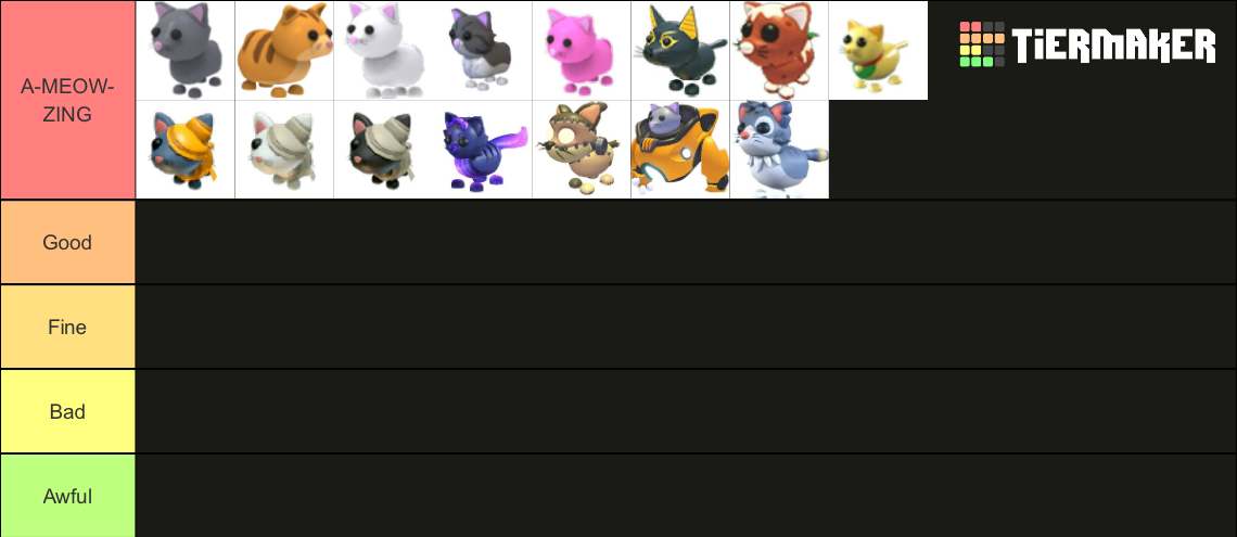 Adopt me cat tierlist Tier List (Community Rankings) - TierMaker