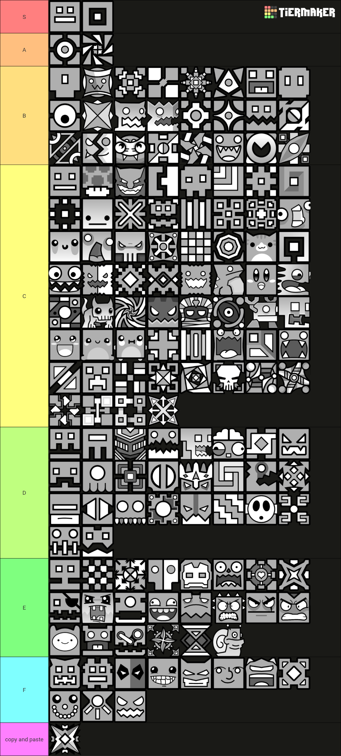 Geometry Dash Cubes Tier List (Community Rankings) - TierMaker