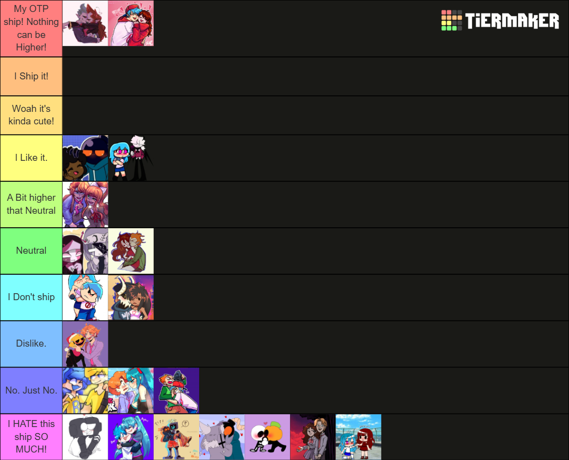 Friday night Funkin (FnF'): Ships TierList (Fixed) Tier List (Community ...