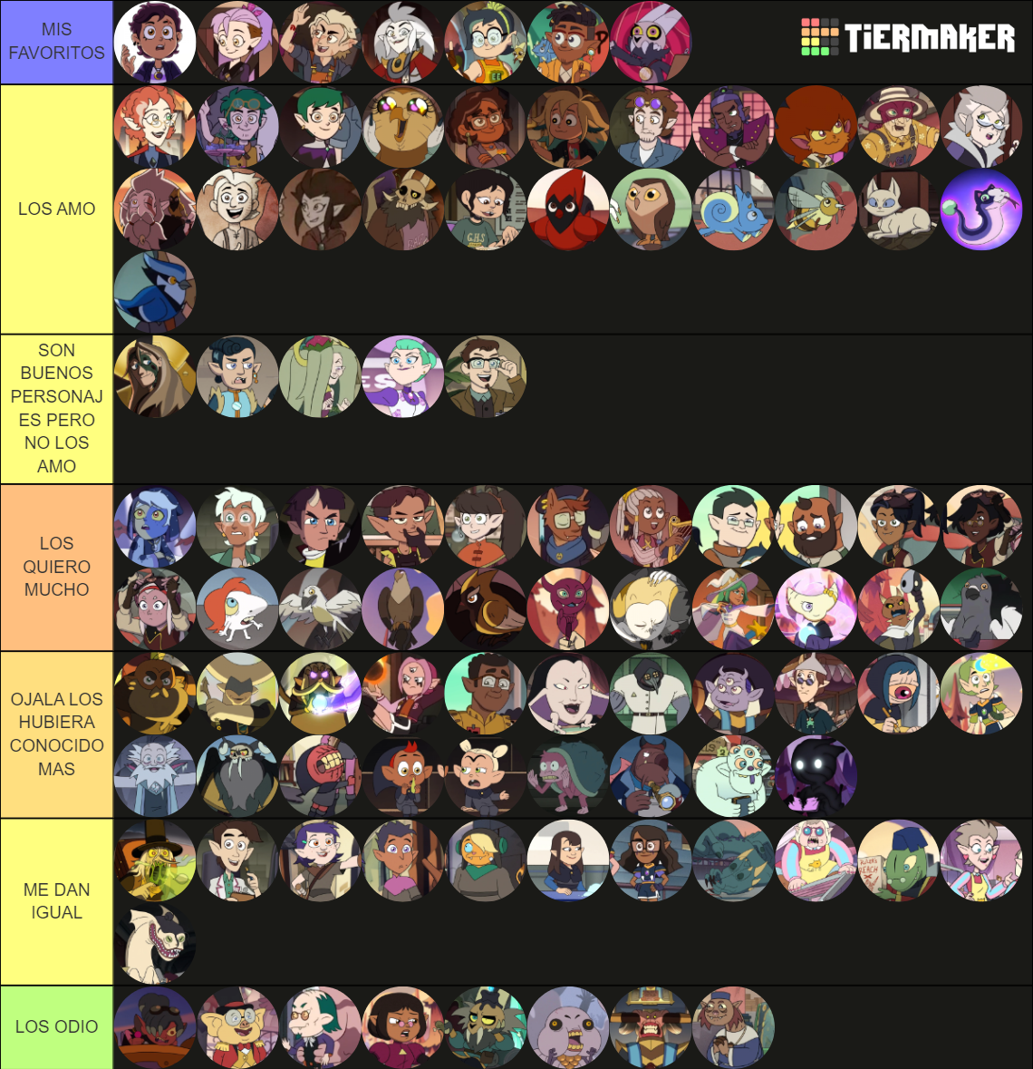 The Owl House (TOH) Characters Tier List (Community Rankings) - TierMaker