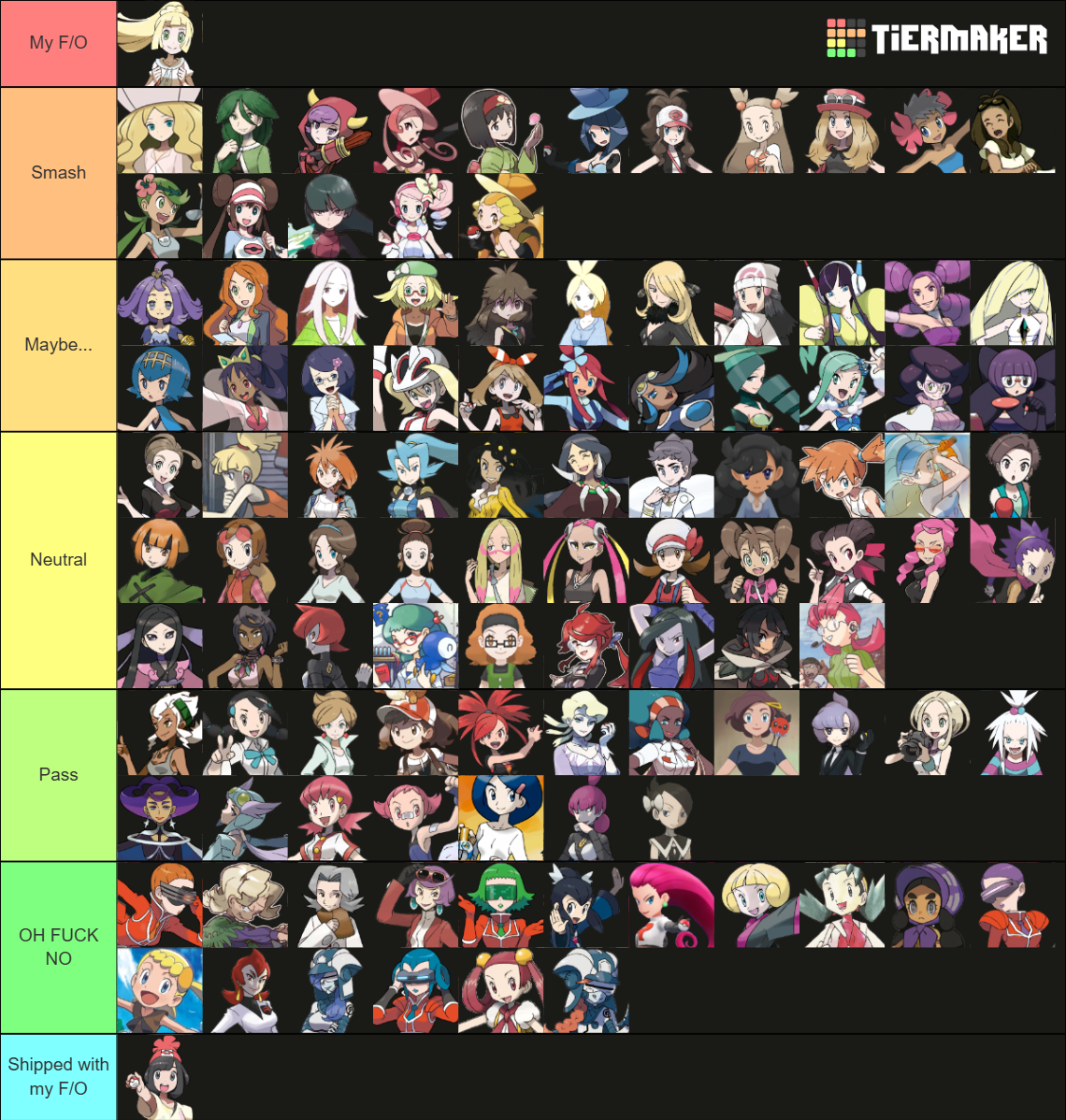Pokemon Female Characters Tier List (Community Rankings) - TierMaker