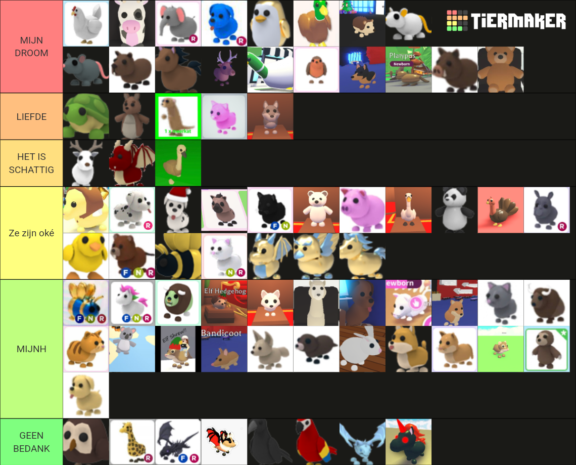 adopt me pets Tier List (Community Rankings) - TierMaker