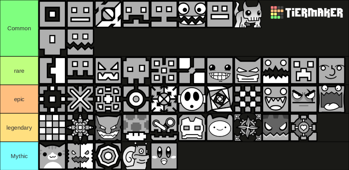 Geometry Dash Cubes Tier List (Community Rankings) - TierMaker