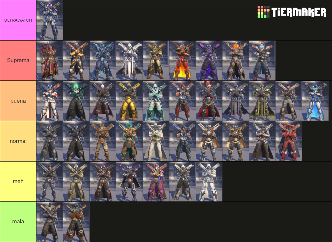 Overwatch 2 Reaper Skins (up to season 18) Tier List (Community ...