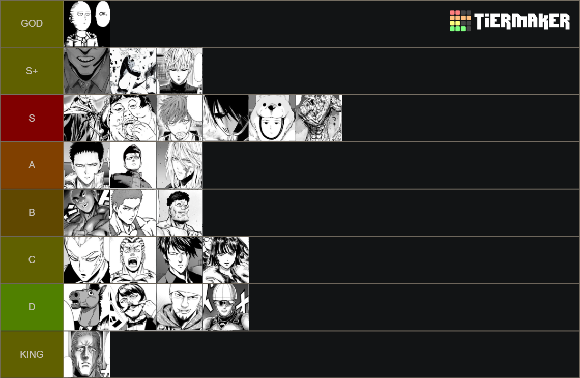 One punch man heroes Tier List (Community Rankings) - TierMaker