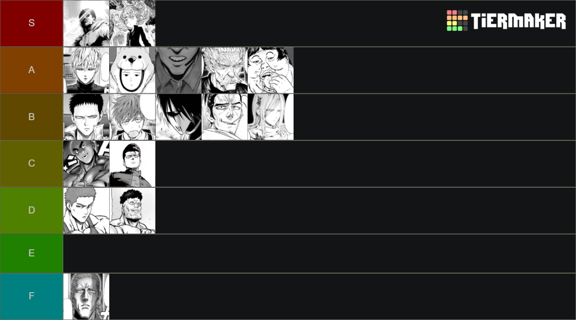 S class One Punch Man Tier List (Community Rankings) - TierMaker