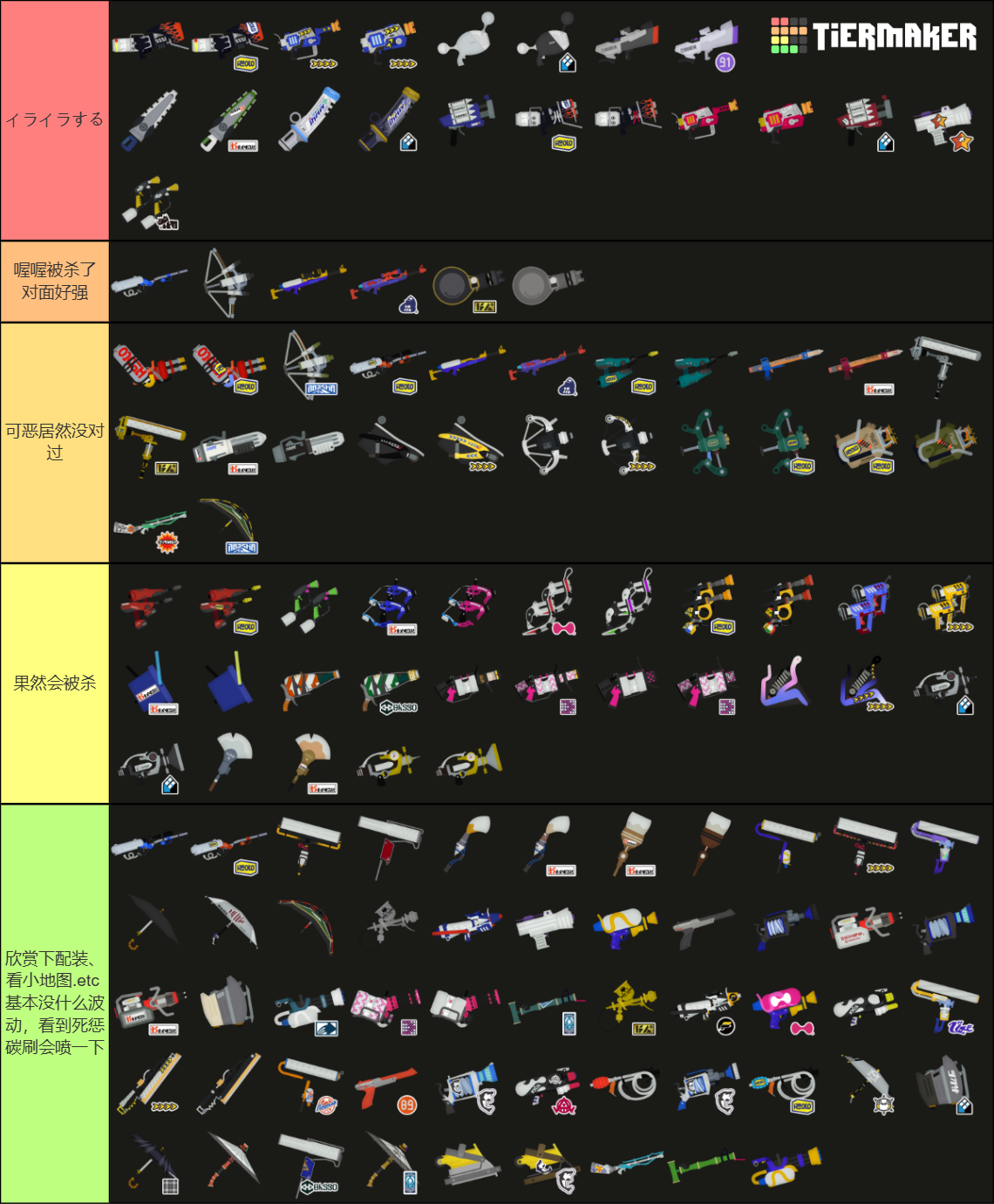 All Splatoon 3 Weapons (Sizzle Season 2024) Tier List (Community ...