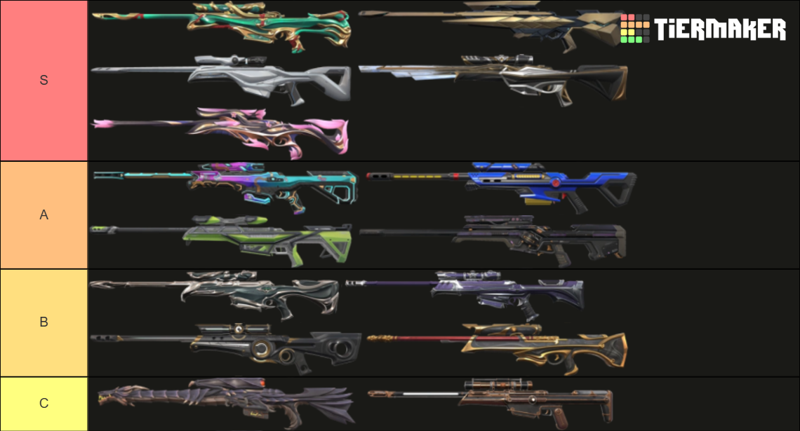 Valorant Operator Skins (April 2025) Tier List (Community Rankings ...