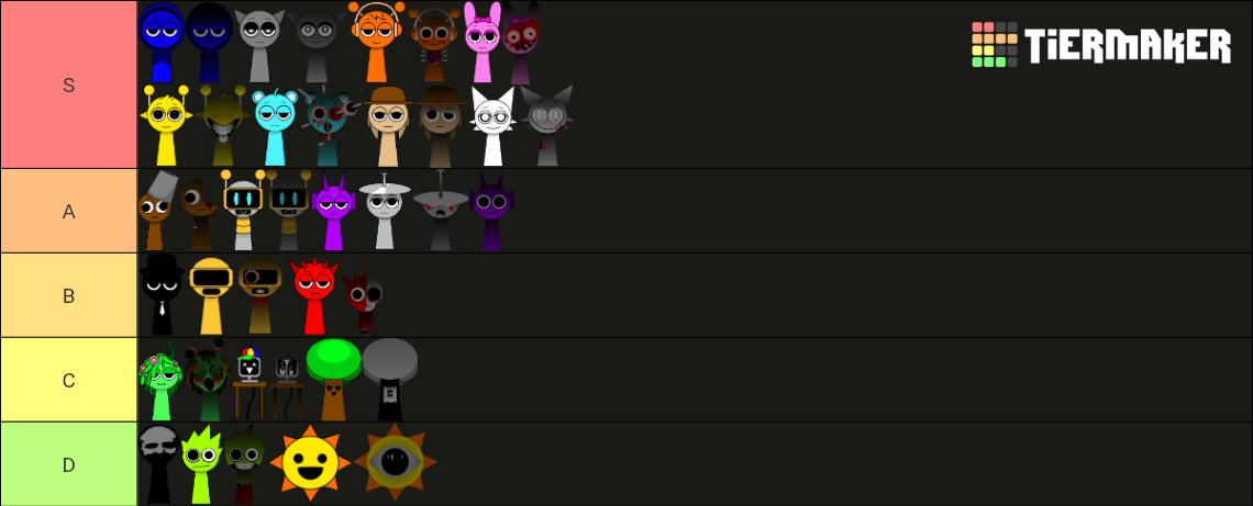 Sprunki Tier List (Community Rankings) - TierMaker